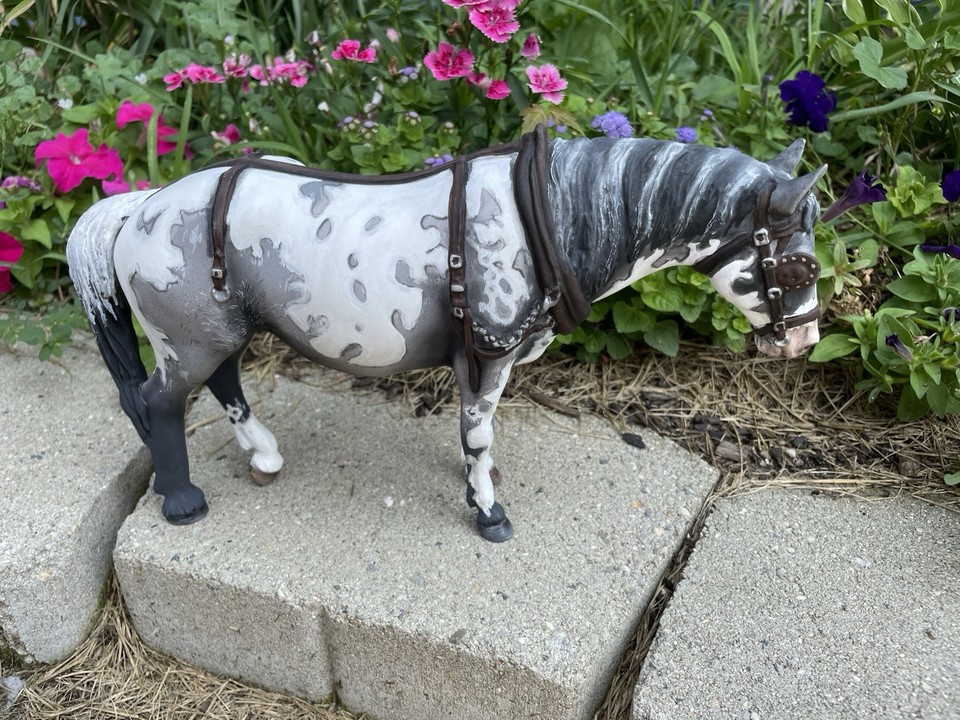 Breyer Horse Custom Old Timer Grey Pinto CM | eBay