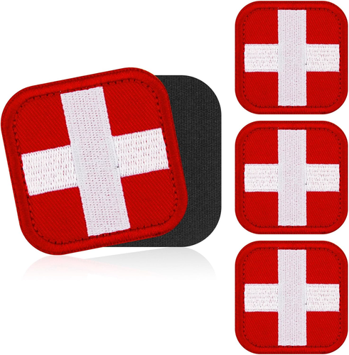 3PCS Medic First Aid Patches Red Cross Tactical Hook & Loop Emergency ...