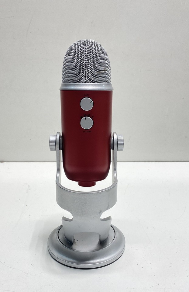 Blue Yeti Red Silver USB Condenser Mic Volume Mute | eBay