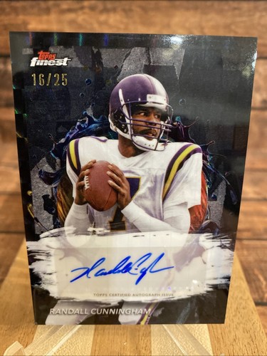2024 Topps Finest - Finest Autographs Randall Cunningham #FA-RC Black ...