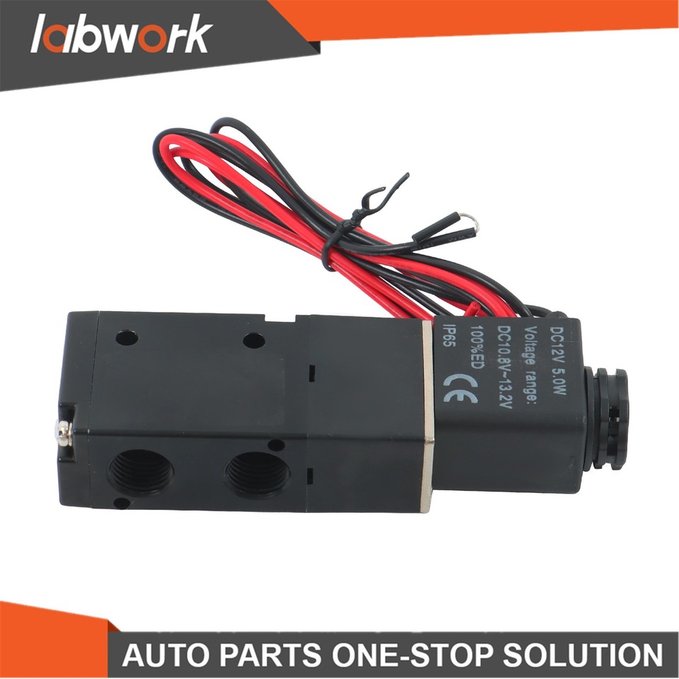 Labwork 1/4 Inch 3 Way 2 Position Electric Solenoid Air Valve 12V DC | eBay