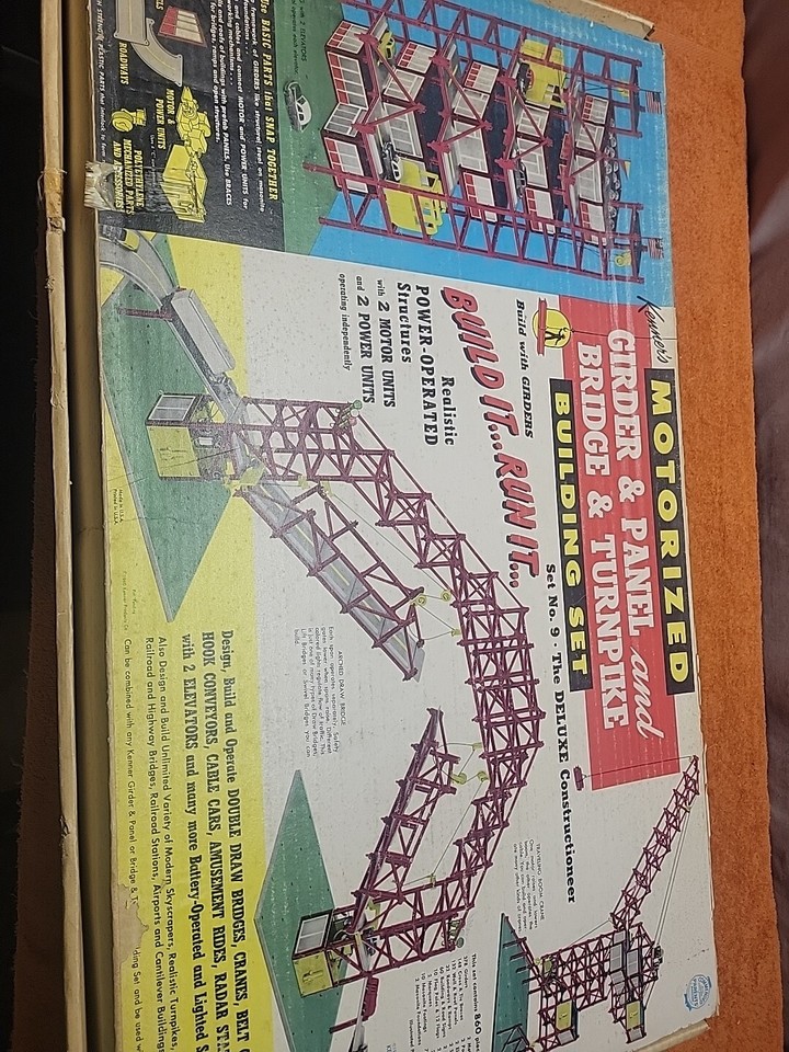 VINTAGE KENNER'S DELUXE #9 GIRDER & PANEL AND BRIDGE CONSTRUCTION ...
