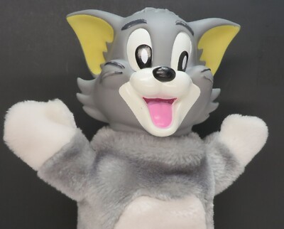 1989 Tom Cat Hand Puppet Tom & Jerry Hanna Barbera Rubber Face Turner ...