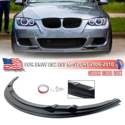 FOR BMW E92 E93 325I 330I 2006-2010 M-TECH CARBON LOOK FRONT BUMPER LIP ...