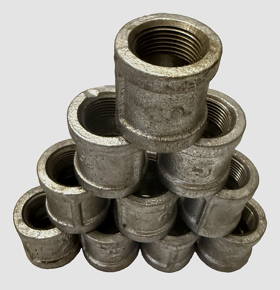 NEW LOT (10) 3/4" GALVANIZED PIPE THREADED COUPLING FITTINGS PLUMBING ...