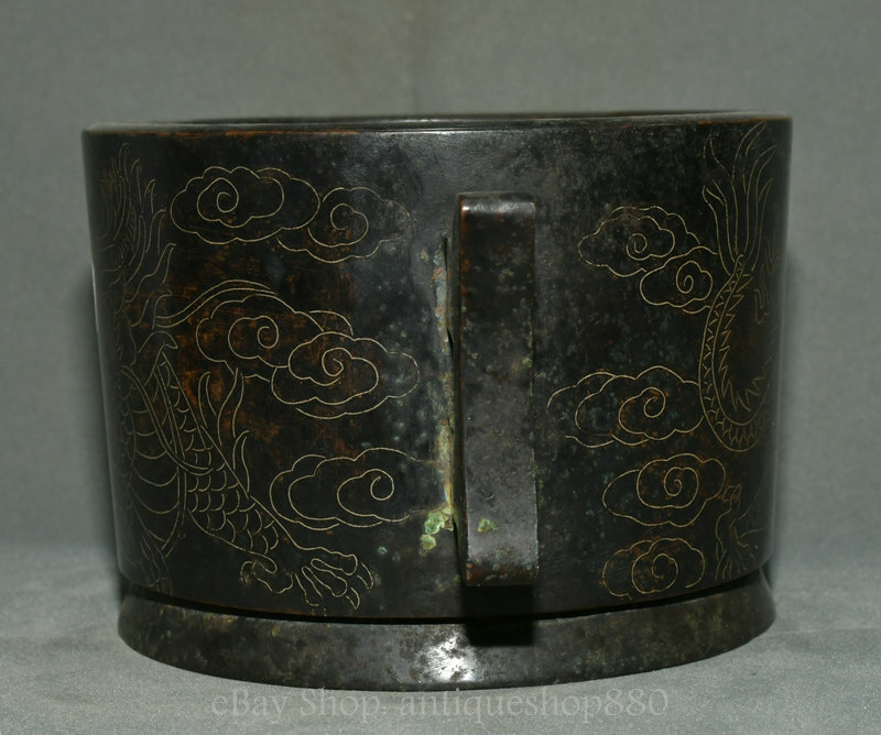 9'' Purple Bronze Silver Filament Dragon Tortoise Turtle Incense Burner ...