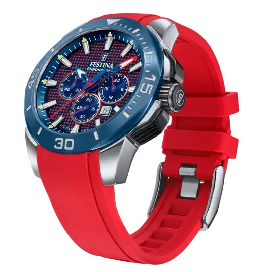 Festina F20642/2 Men's Chrono Bike Red Rubber Strap Wristwatch for sale ...
