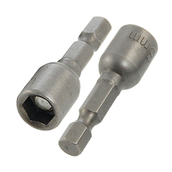 2 Pcs 6mm Shank 8mm 5/16" Hex Socket Nut Setter Spanner Driver Bits for ...