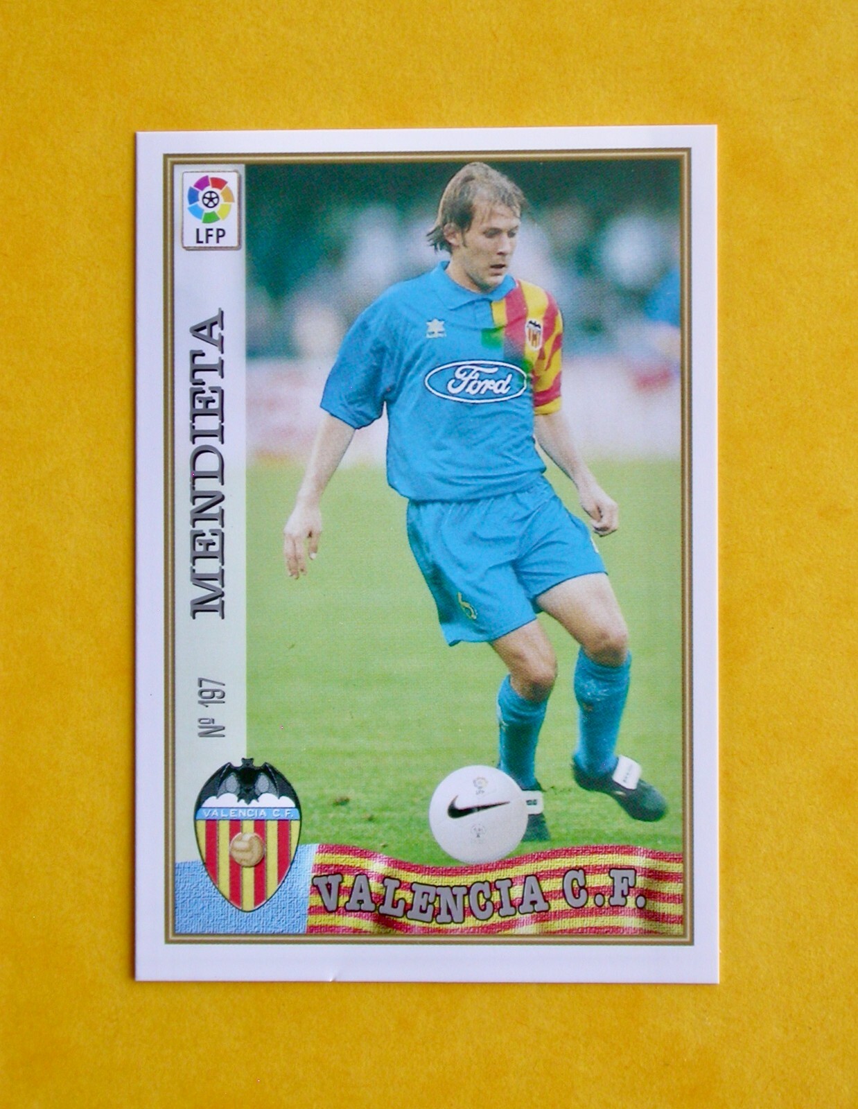 197 GAIZKA MENDIETA / VALENCIA / FICHAS DE LA LIGA 1997 1998 97 98 ...