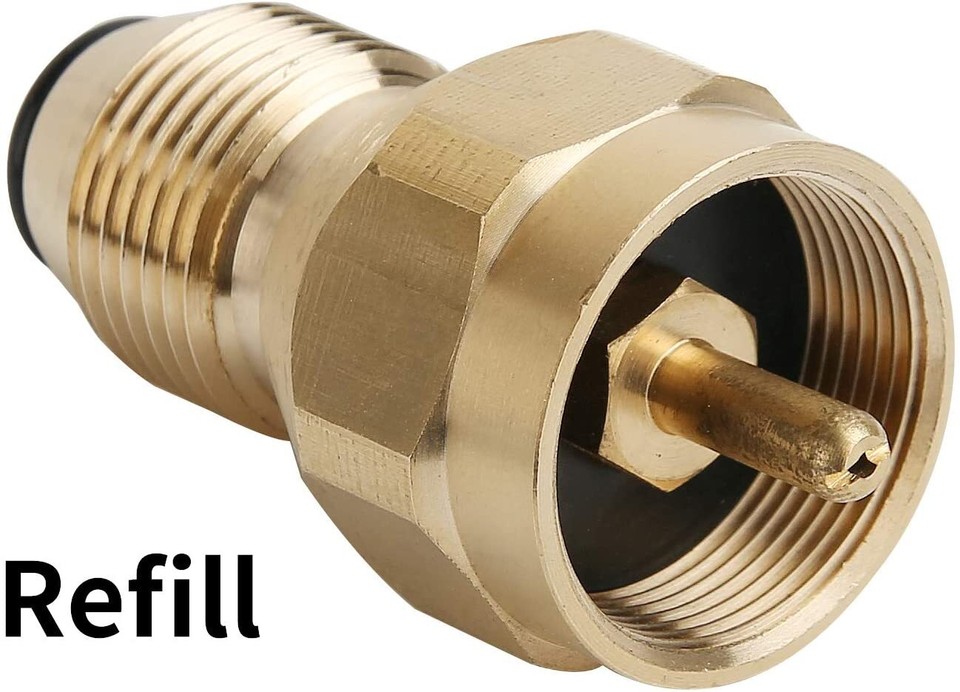 1lb Convert Propane LP TANK POL Service Valve to QCC Outlet Brass ...