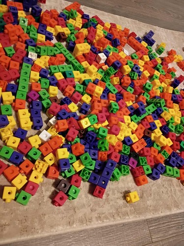 Children Lot Of 734 Snap Linking Block Cubes Math Manipulatives ...