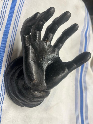 Vintage Cast Iron Life Size Hand Sculpture 11lb | eBay