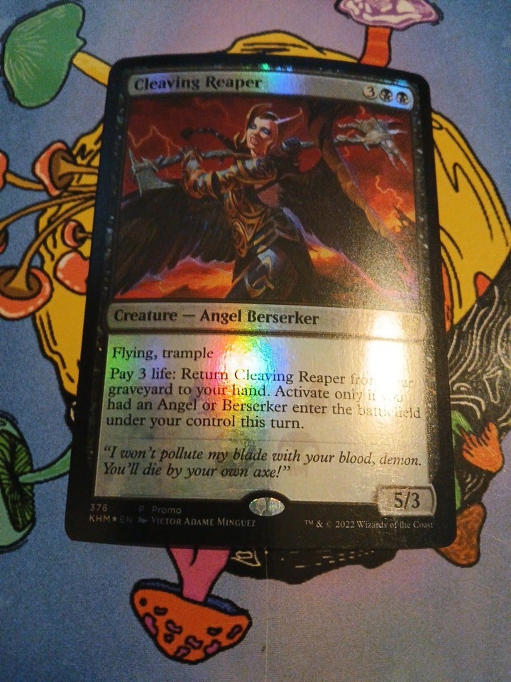 MTG Magic The Gathering Cleaving Reaper Foil Promo Angel Black ...