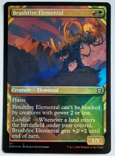 MTG 2020 Zendikar Rising BRUSHFIRE ELEMENTAL 311 U (Showcase) Foil M/NM | eBay