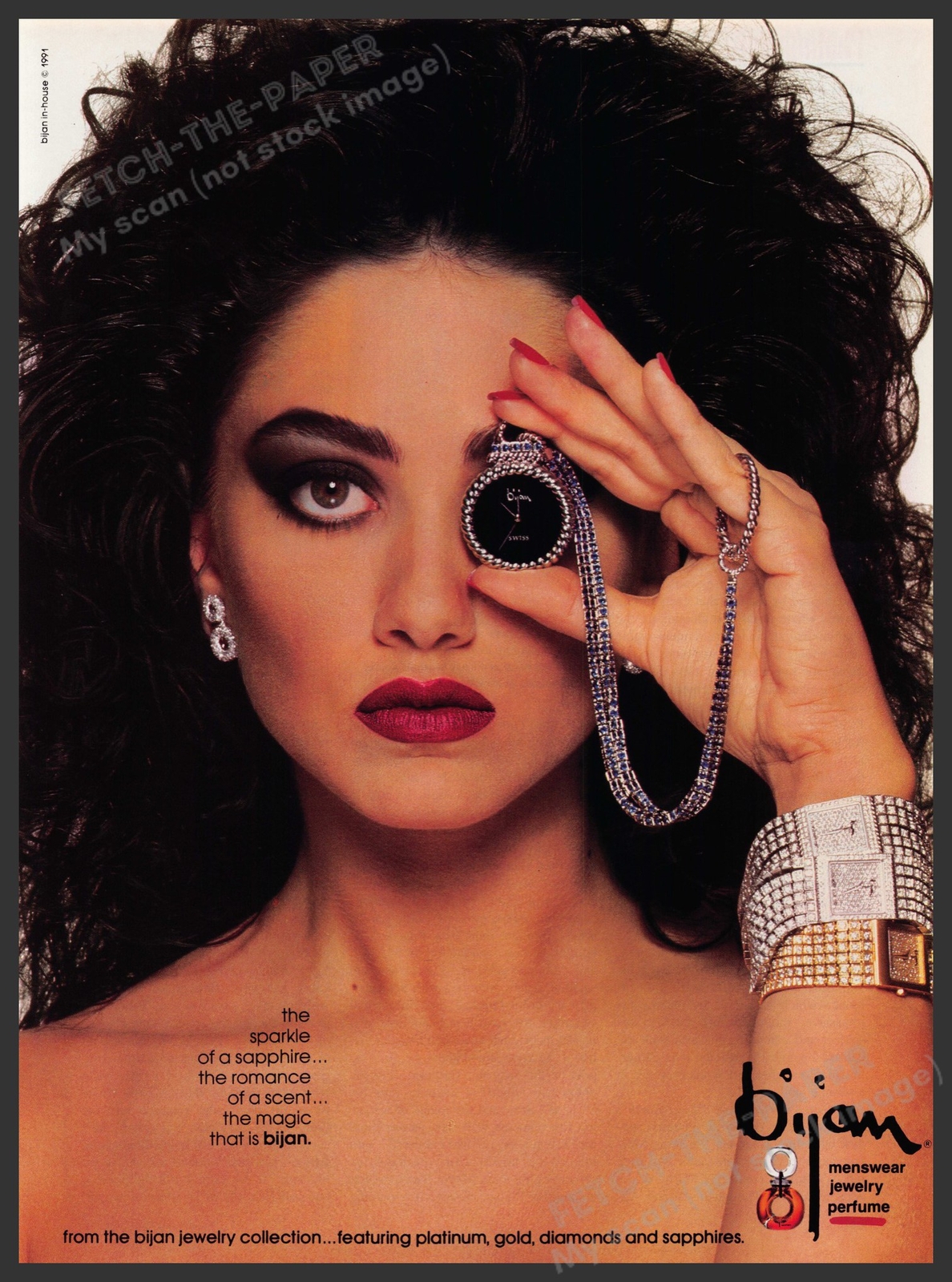 Bijan Jewelry Watch Niki Khalatbari 1990s Print Advertisement Ad 1991 ...