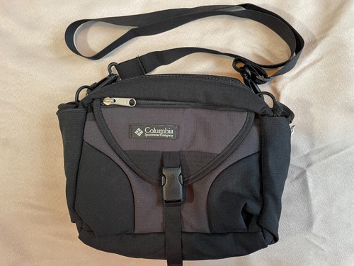 Columbia Padded Pouch Black Nylon Cross-body Mini-Bag Convertible Fanny ...