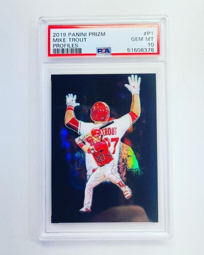 2019 Panini Prizm Profiles Mike Trout PSA 10 Gem Mint SSP Beautiful ...