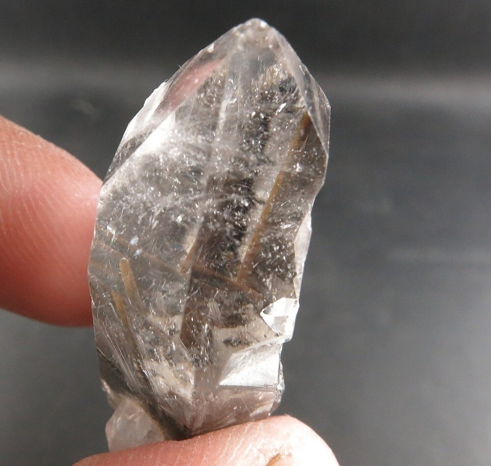 40 CARAT STUNNING RARE BROOKITE RUTILE INCLUDED QUARTZ CRYSTAL ...