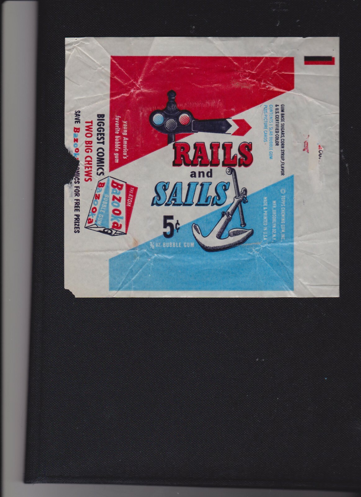 1955 Topps Rails and Sails 5 Cent Wrapper | eBay