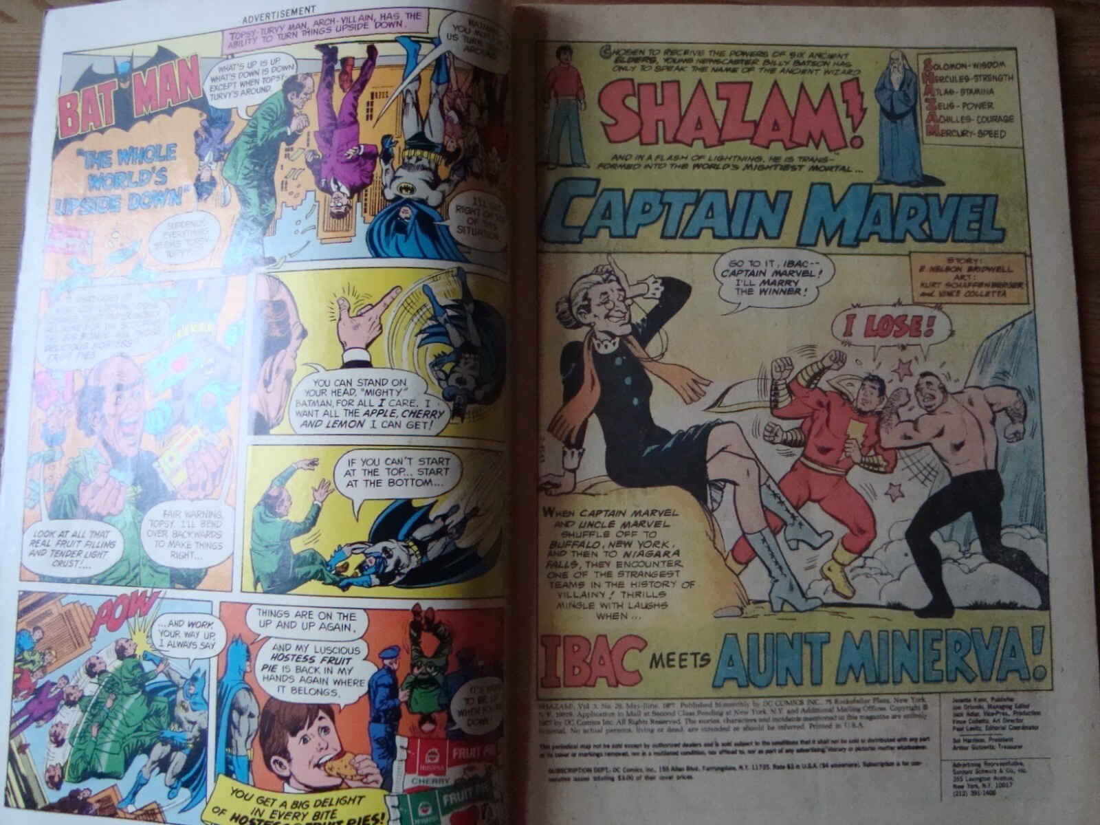 SHAZAM Captain Marvel # 29. DC COMICS - 1977. IBAC + Aunt Minerva ...