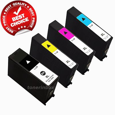4 Pack 100XL B/C/M/Y Ink Cartidge For Lexmark Pro 205 Prospect, Pro705 ...