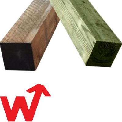 Wooden Fence Posts 3x3 / 4x4 Inch Treated Fencing Posts Gate Posts 2.4m ...