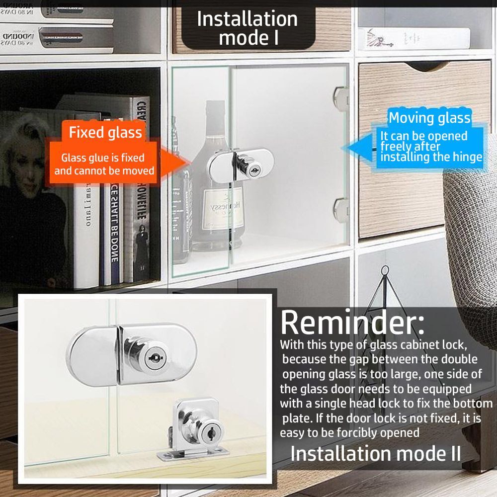 Zinc Alloy Mall Display Glass Cabinet Lock Window Lock Cabinet Door ...