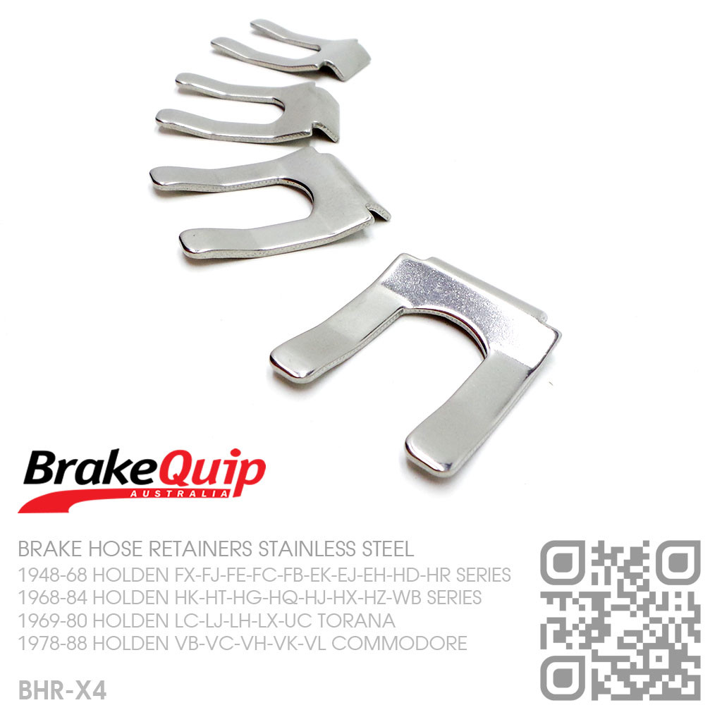BRAKE HOSE RETAINER CLIPS STAINLESS STEEL X4 [HOLDEN HK-HT-HG-HQ-HJ-HX ...