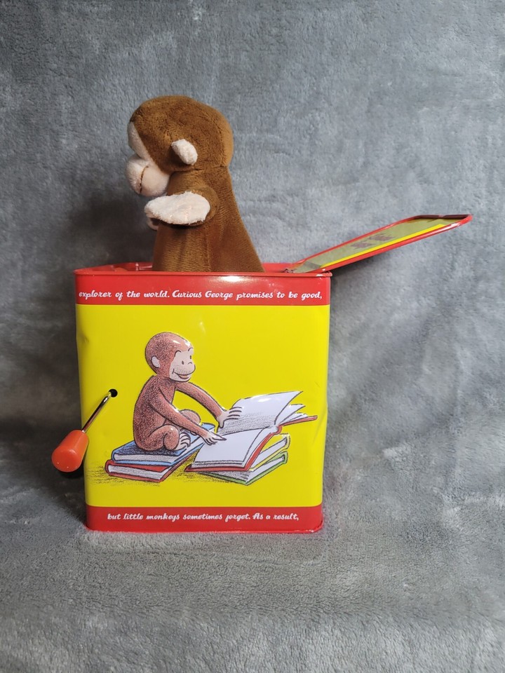 Curious George Jack-In-The-Box Wind Up Musical Pop-Up Toy Works ...
