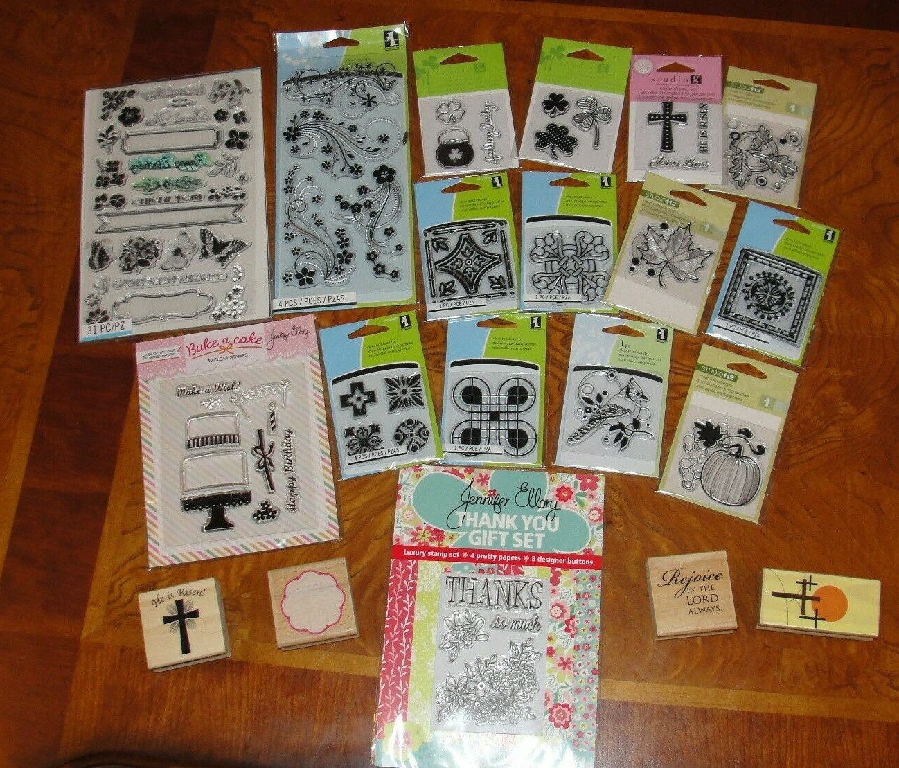 Lot Craft Smart Jennifer Ellory wood Acrylic Stamp Sets studio112 mini ...