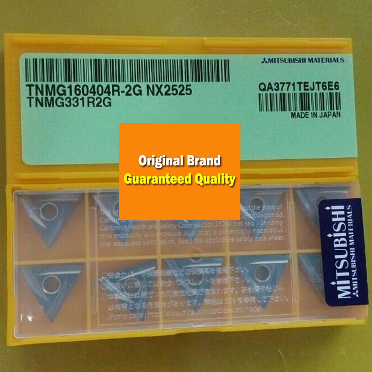 10PCS / BOX Original MITSUBISHI TNMG160404R-2G NX2525 TNMG331R2G ...