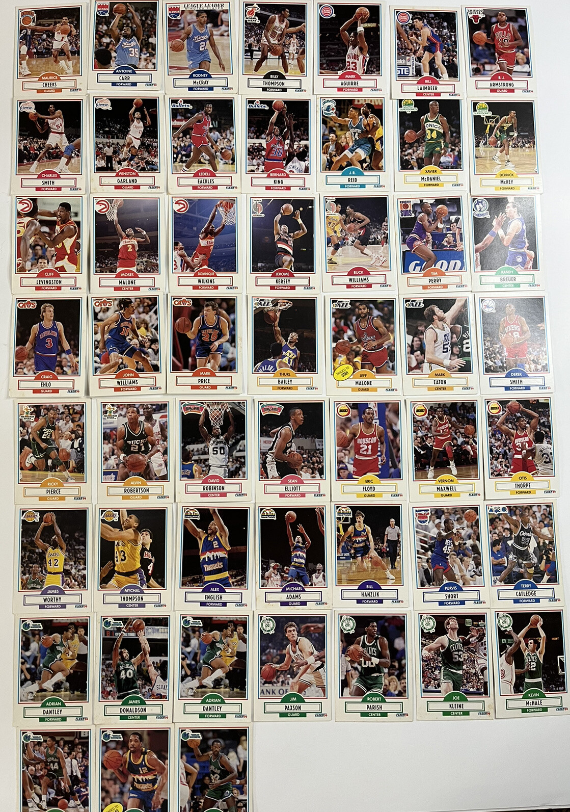 1990 Vintage Fleet NBA Basketball Card Lot Of 51 | eBay