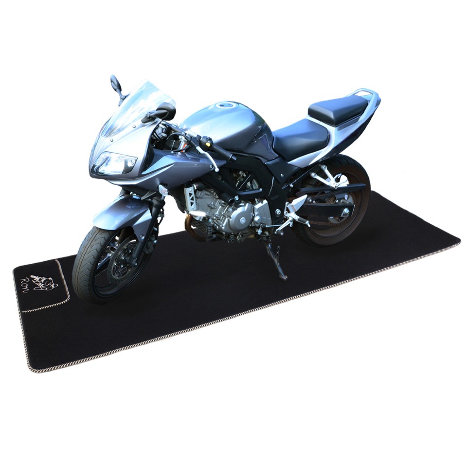 JVL Rubber Carpet Bike Motorbike Floor Protector Mat Anti Slip Hallway ...