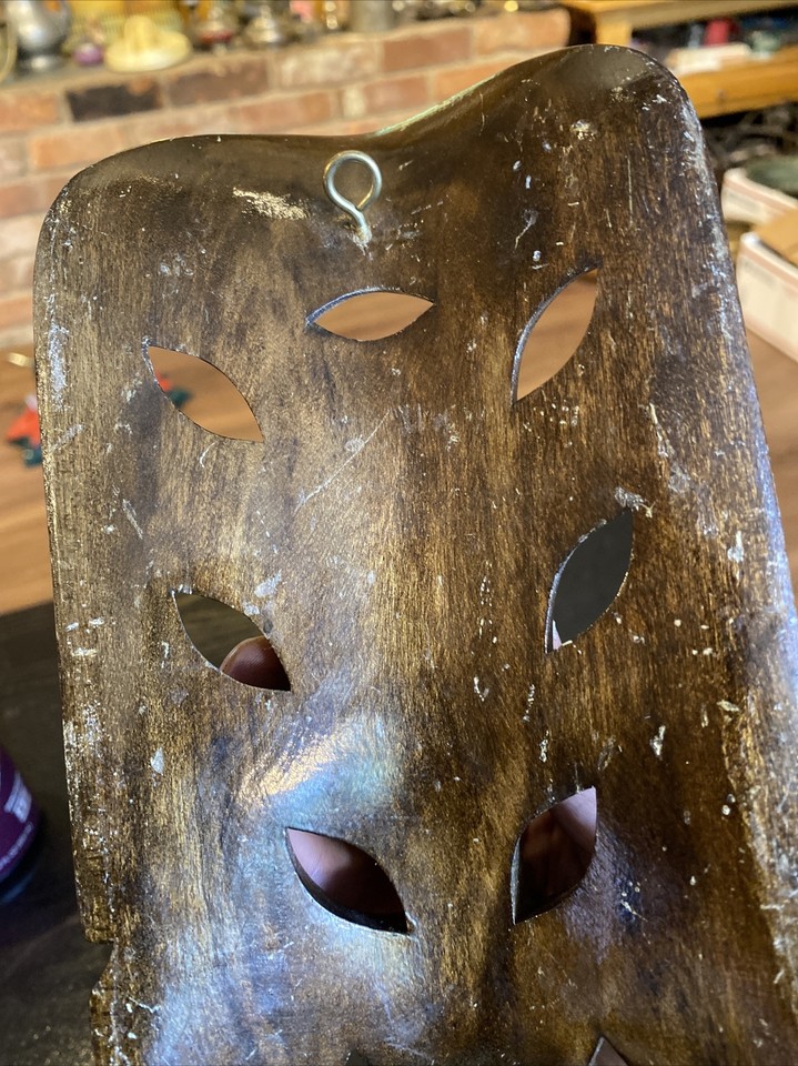 Vintage Hand Carved Wood Filipino Bakunawa Tribal Dragon Mask ...