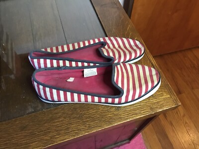 Merona red striped slip on beach shoes women’s size 10, casual wear ...