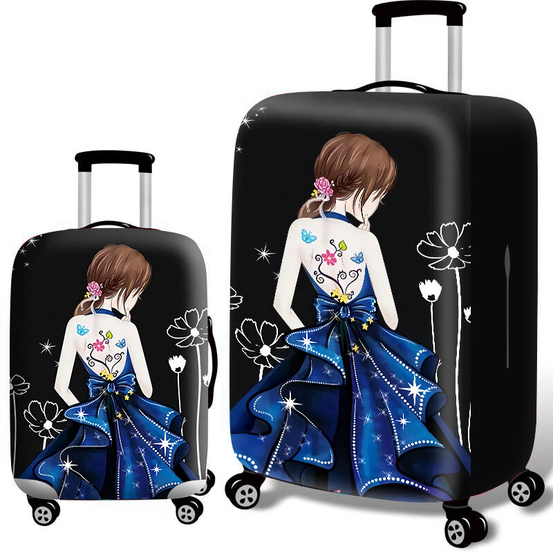 Printed Travel Luggage Cover Protector Elastic Suitcase Bag Dust-proof ...