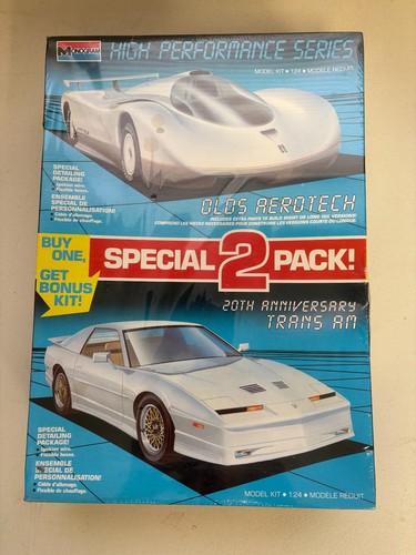 Monogram Olds Aerotech and Trans Am 2 pack Plastic Model Kit 1/24 Scale ...