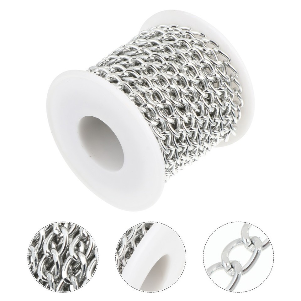 1 Roll Aluminum Curb Chain Sturdy Handbag Chain Suitcase Chain DIY ...