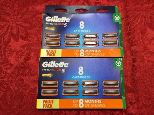 GILLETTE PROGLIDE POWER 5 ( 2 X 8 PACKS ) 16 BLADES IN TOTAL | eBay ...