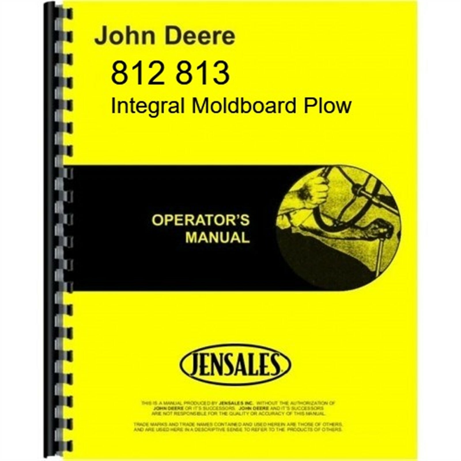 John Deere 812 813 Plow Owners Operators Manual Integral Moldboard | eBay