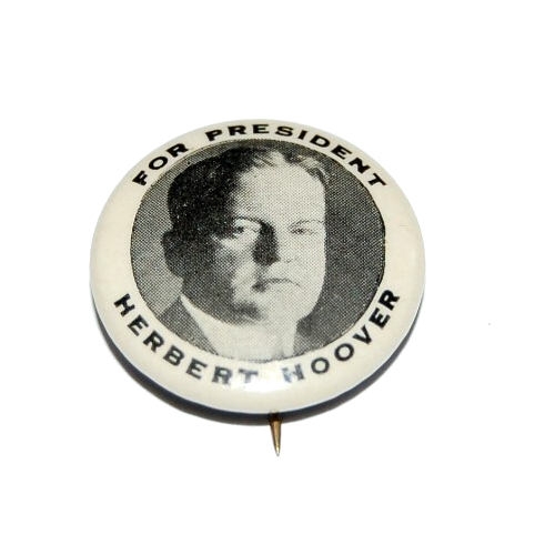 1928 HERBERT HOOVER PRESIDENT campaign pin pinback political button ...