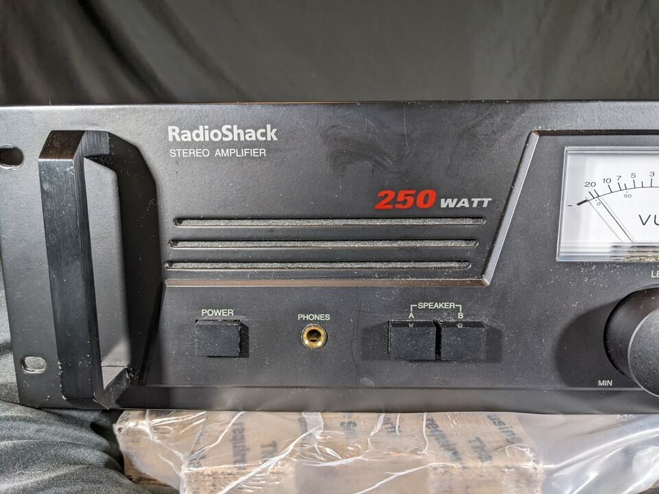 RadioShack MPA-250 Stereo Amplifier Fan Cooled 2 Ch -250 Watt - Used ...
