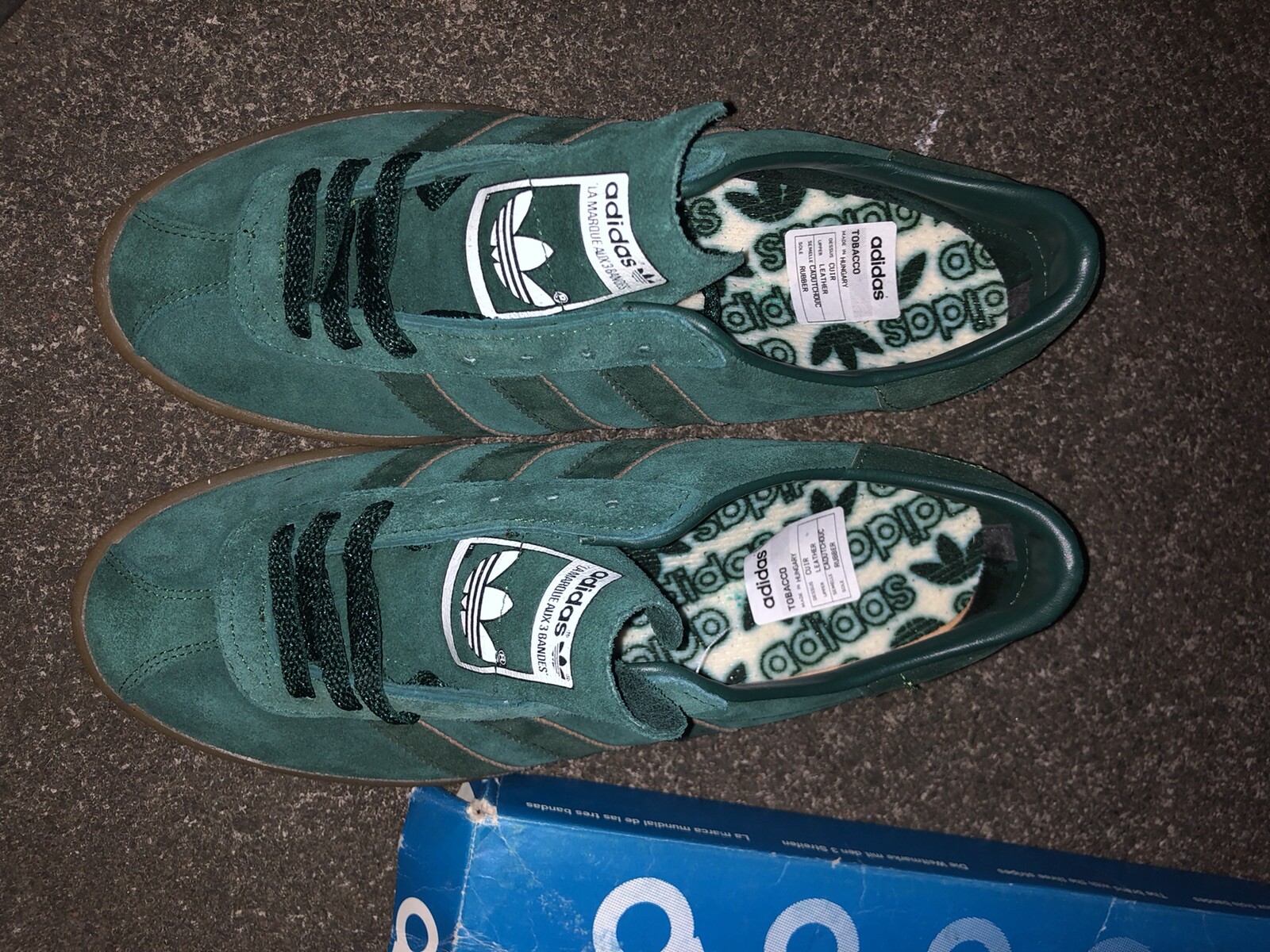 Vintage Adidas Tobacco Trainers Size Uk5.5 Hungarian Greens O.g Box ...