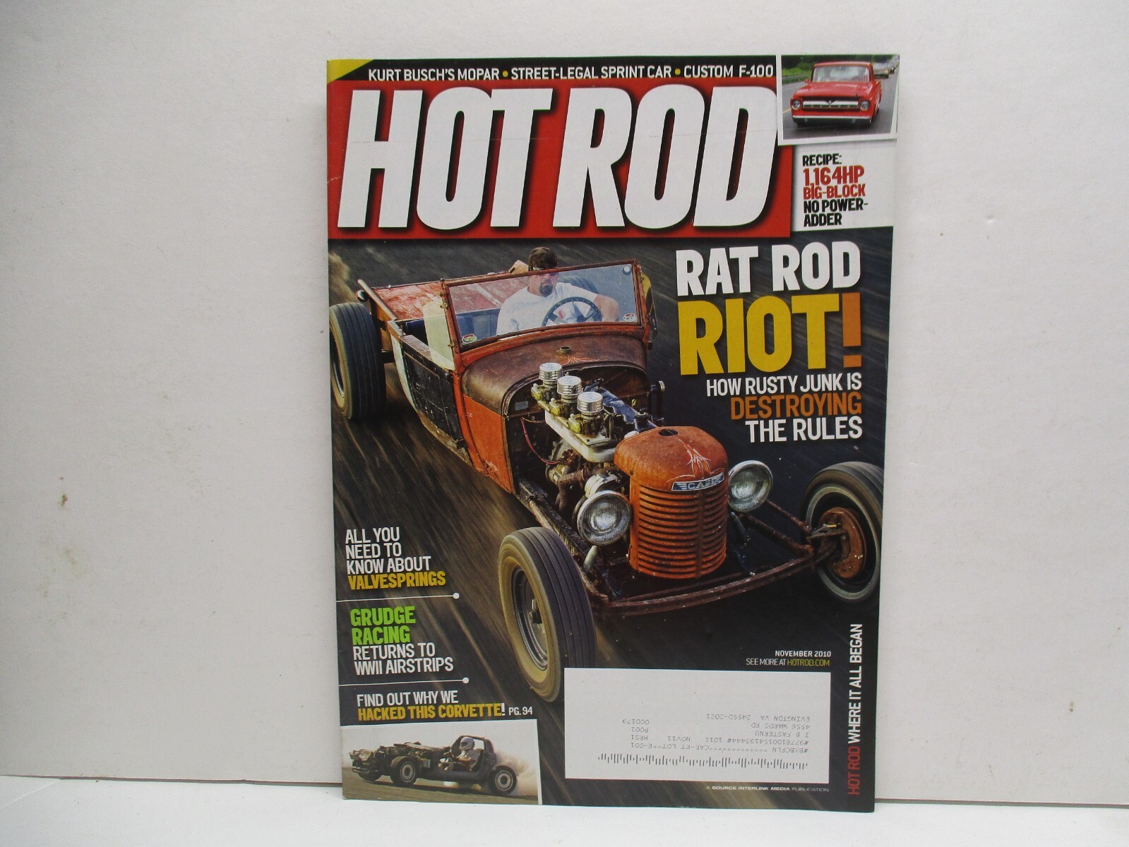 Nov. 2010 Hot Rod Magazine Chevy Ford Mopar Rat Rod Parts Wheel Tire ...
