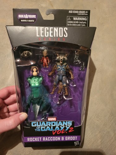 Marvel Legends ROCKET RACOON AND GROOT GUARDIANS OF THE GALAXY 2 MANTIS ...