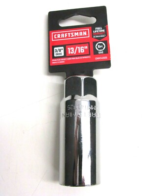NEW! CRAFTSMAN 13/16" SPARK PLUG SOCKET, 3/8" DRIVE, 6-POINT, # ...