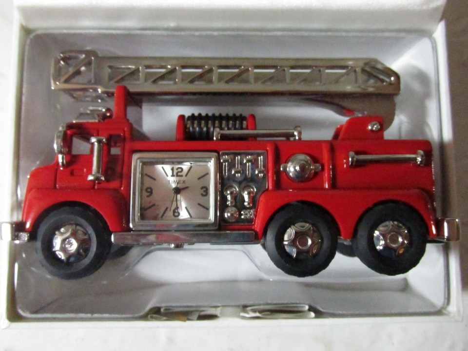 Timex Clock , collectible Mini - Clock , Fire Truck | eBay