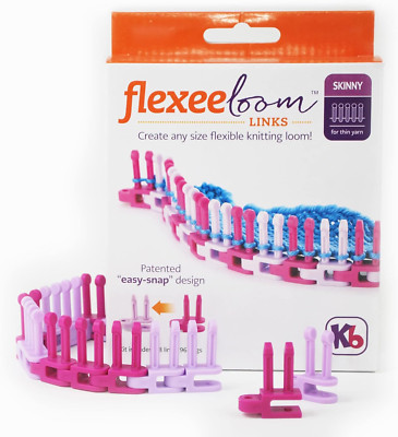 Flexee Loom Links Skinny, Small Gauge, for Thin Yarn, 48 Links, 96 Pegs ...