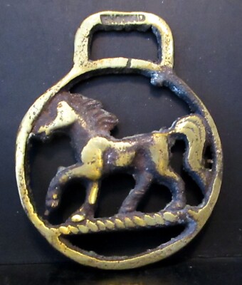 Vintage ENGLAND Horse Colt Pony Equestrian Brass Pocket Watch Fob ...