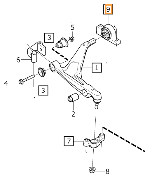Genuine Volvo XC60 XC90 Left Front Drivers Lower Suspension Control Arm ...